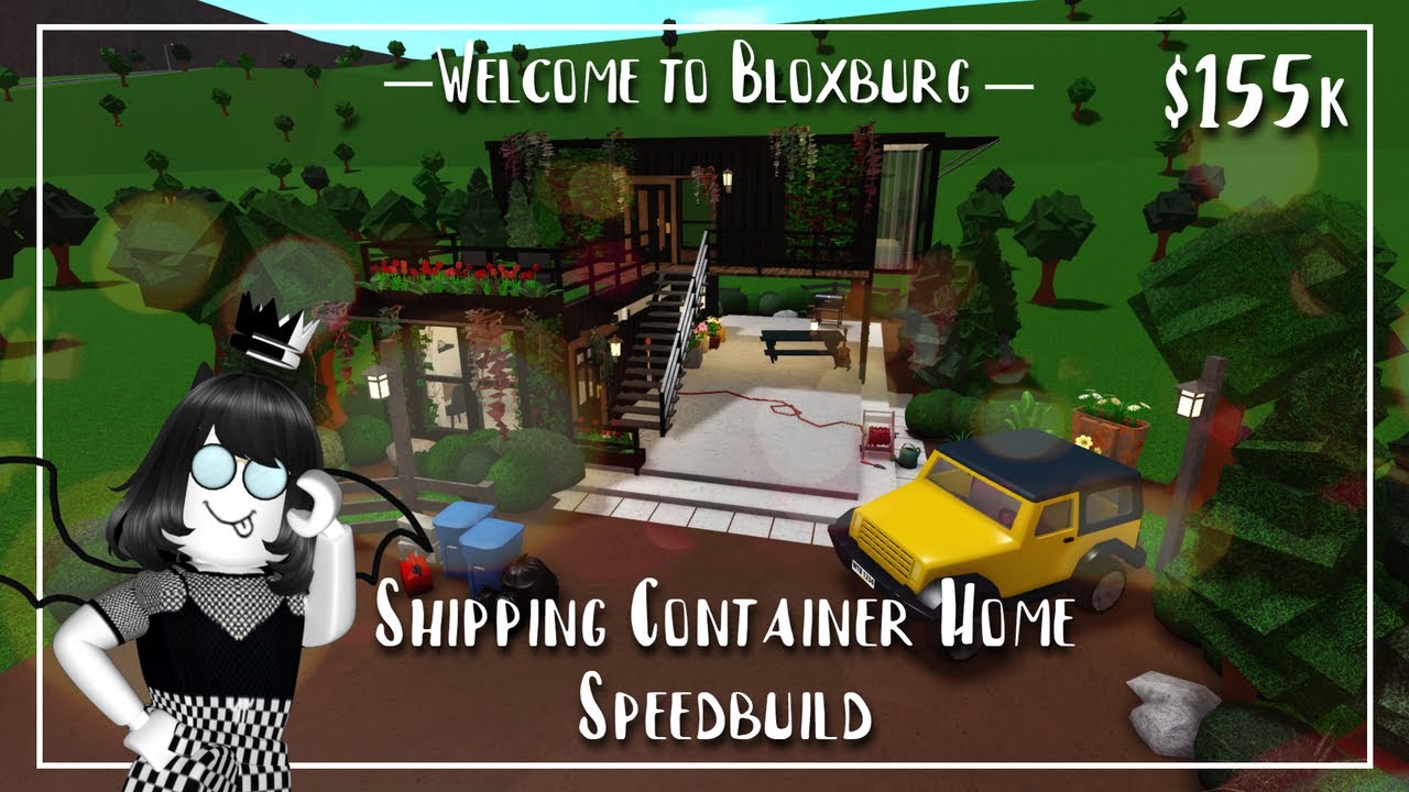 Shipping Container Home Speedbuild - Roblox - Welcome to Bloxburg - YouTube