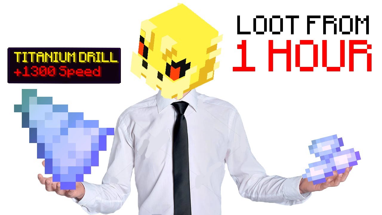 LOOT FROM 1 HOUR OF *MAX LEVEL* MINING (Hypixel Skyblock) - YouTube