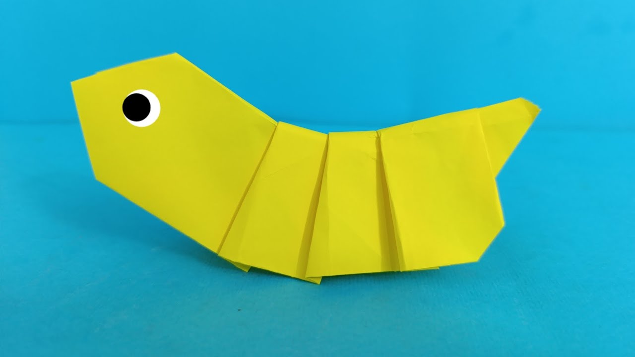 How to make origami worm 🐛 - YouTube