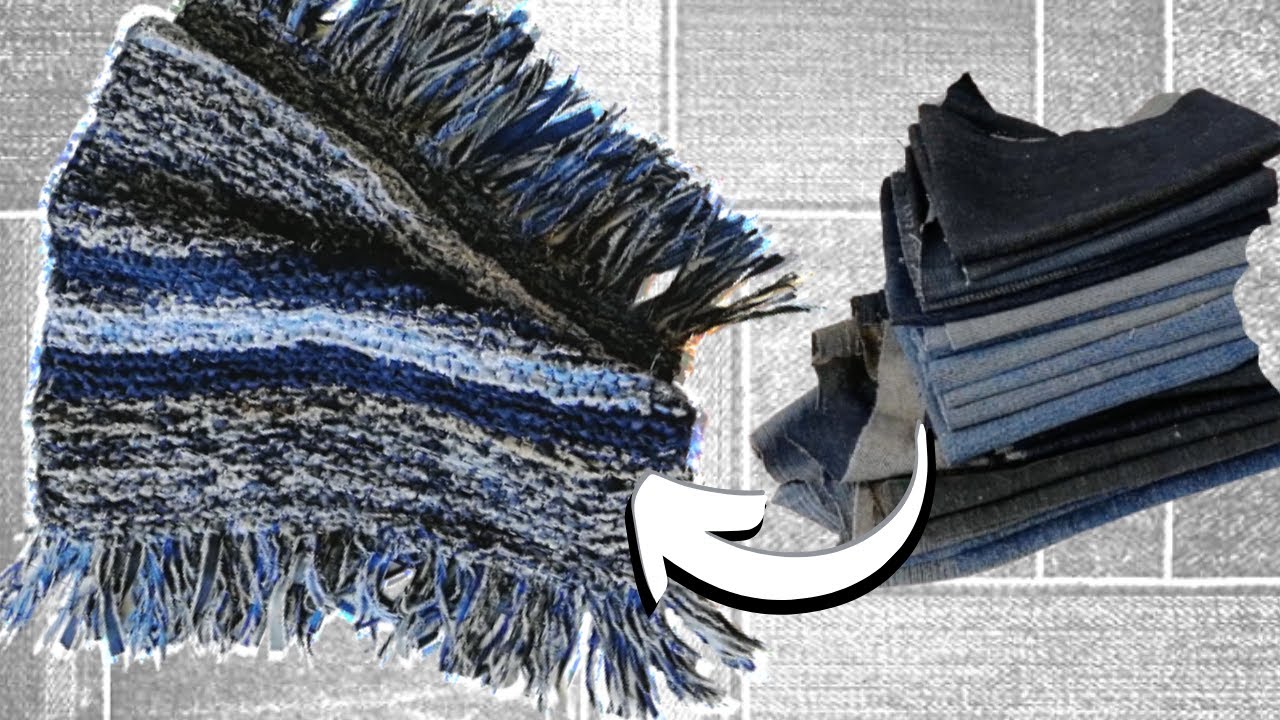 Recycling Old Jeans And Creating Amazing Carpet/Rug/Doormat ll DIY ...