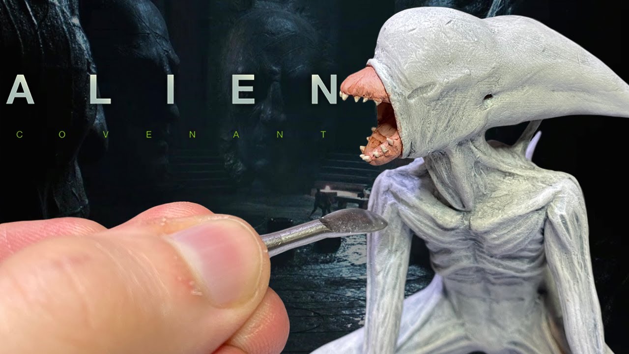 Making the Neomorph from Alien Covenant, polymer clay. - YouTube