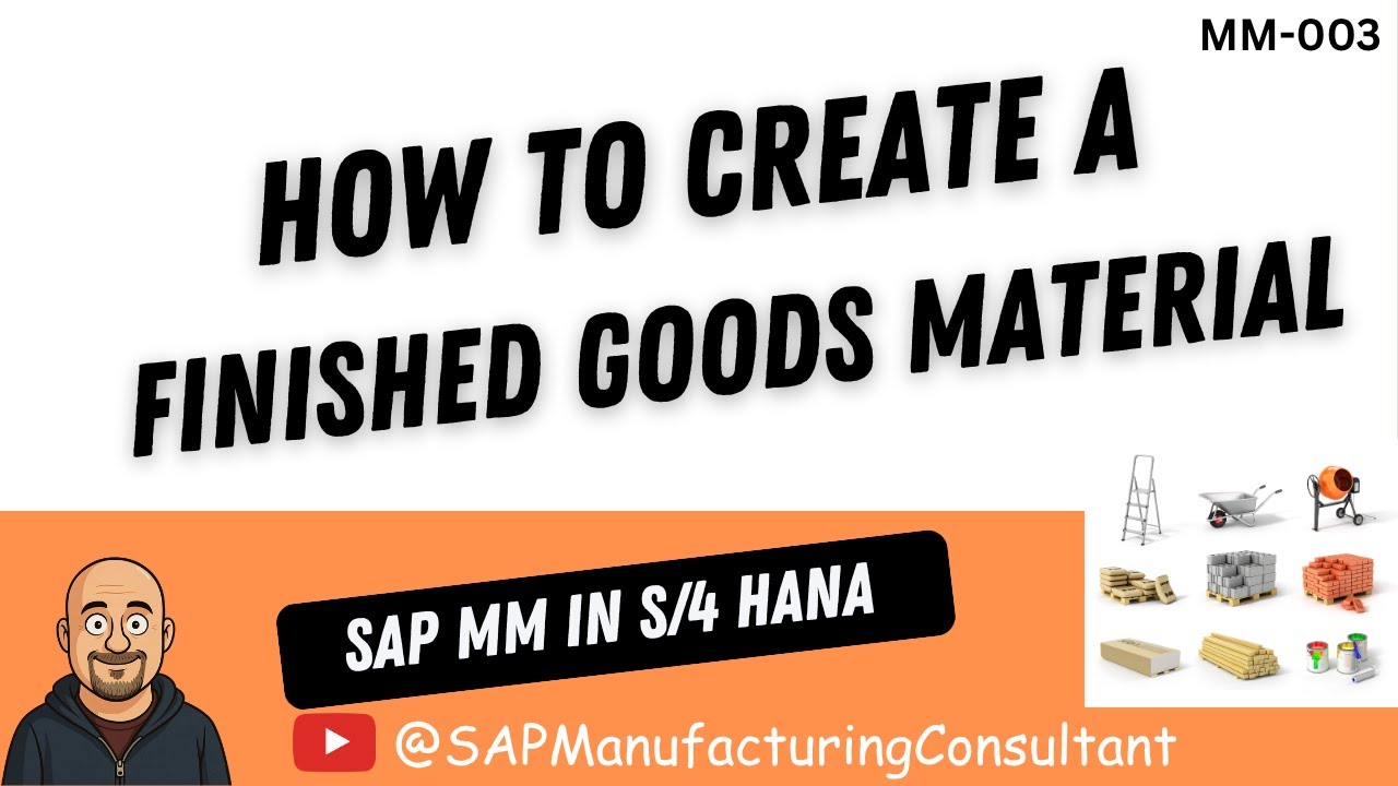 How to create a Finished Goods Material in SAP S4 Hana | SAP MM ...