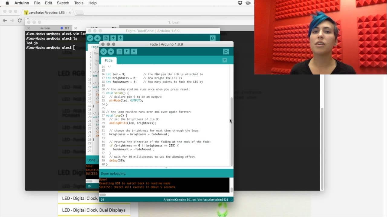 Arduino + JavaScript: Intro to NodeBots - YouTube