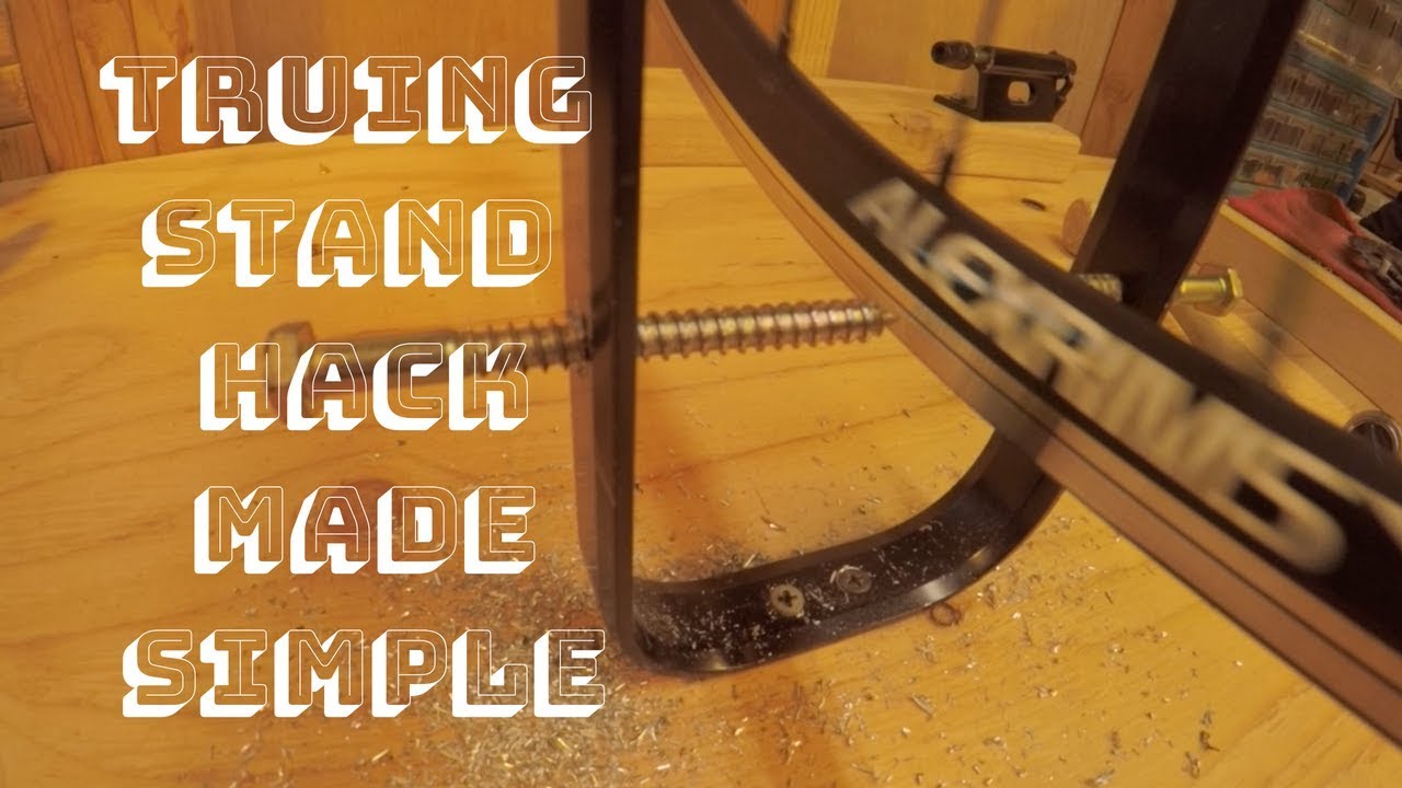 CrankBike's Truing Stand Hack - YouTube