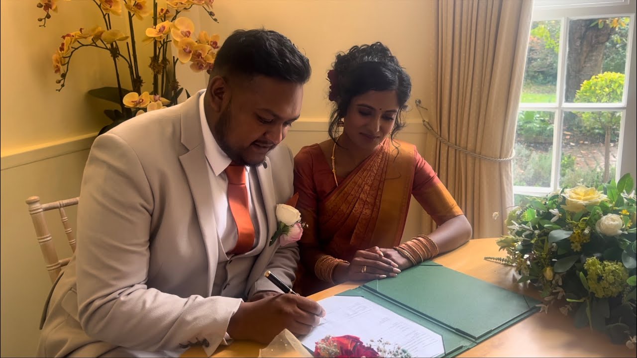 Vanusha and Kieshor’s Civil wedding - YouTube