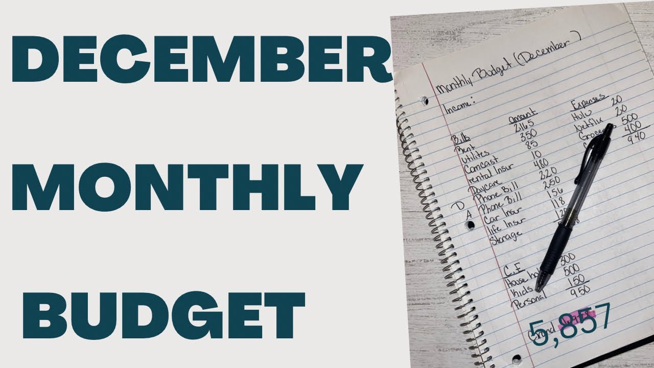 December budget | Budget with me | Budget set up - YouTube