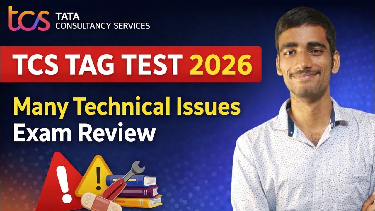 TCS TAG Test 2026 😱 | Many Technical Issues | Full Exam Review ...