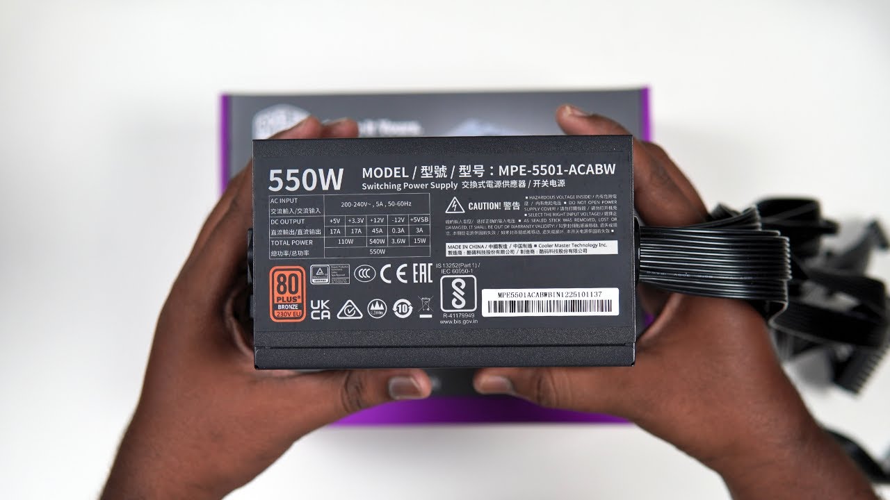 Cooler Master 550 Watt power Supply Unboxing - YouTube