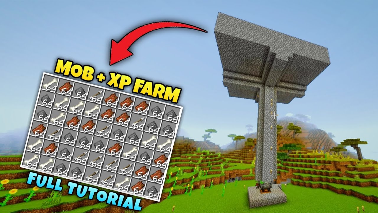 HOW TO MAKE MOB + XP FARM IN MINECRAFT | MOB FARM IN MINECRAFT POCKET ...