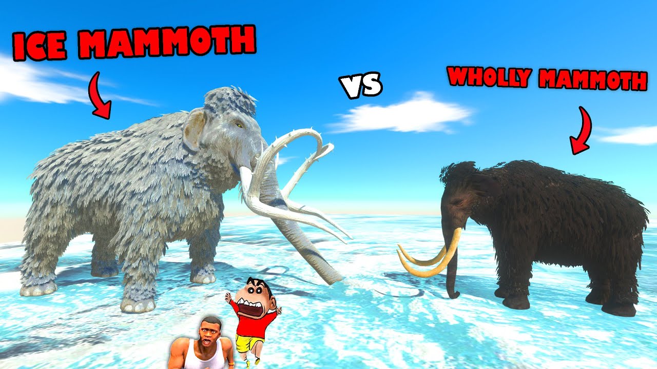 ICE MAMMOTH vs WHOLLY MAMMOTH in Animal Revolt Battle Simulator with ...