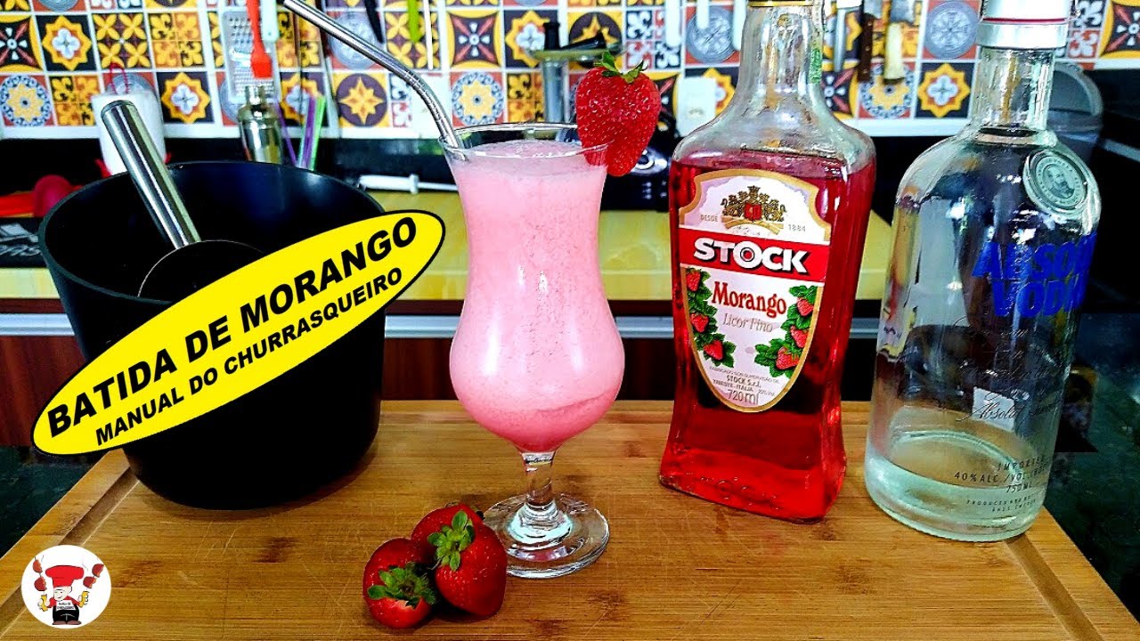 Como Fazer Batida de Morango com Vodca - Drink - YouTube