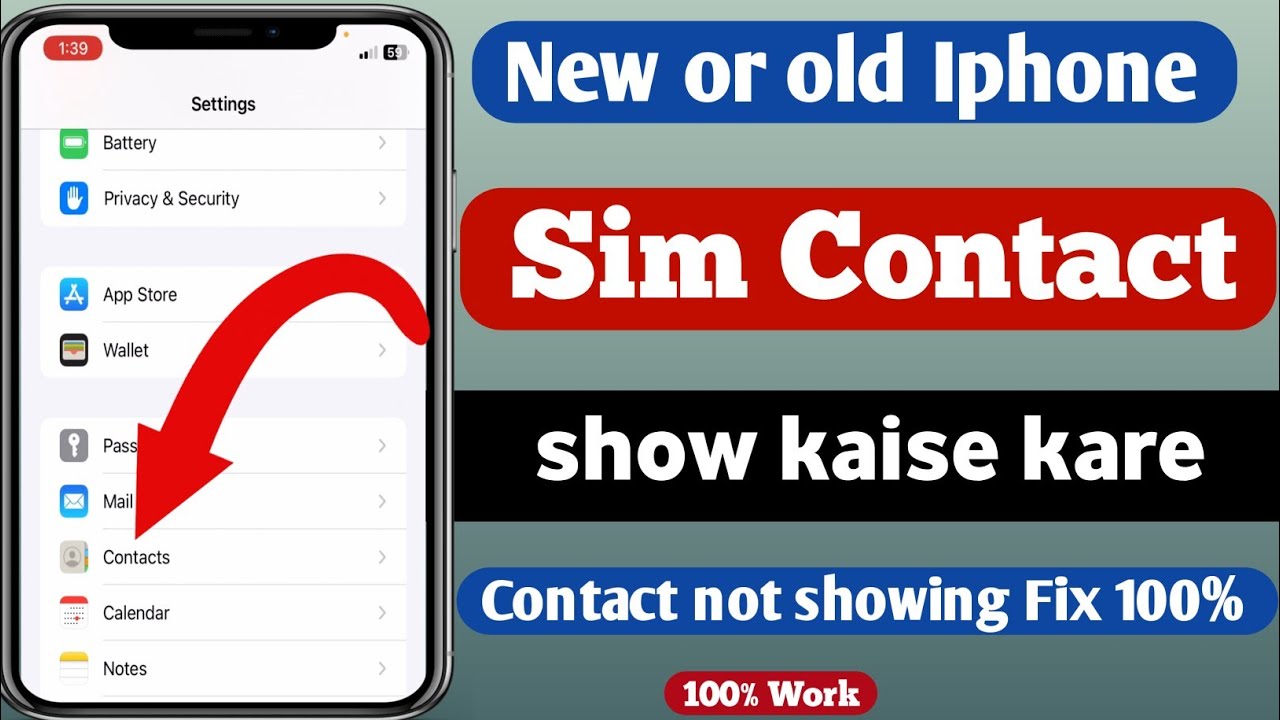iPhone Sim contact showing | iphone sim contact kaise show kare | How ...