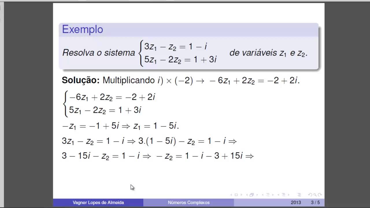 Exercicios De Numeros Complexos - FDPLEARN