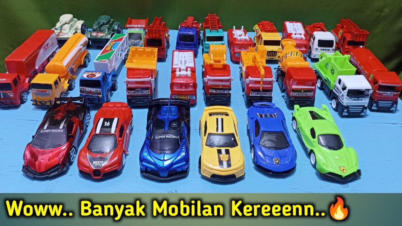Meluncurkan mobil balap, mobil sport, truk, damkar, jeep monster, molen ...