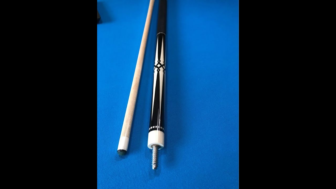 JD Custom Cues - 2009 Ebony & Ivory Cue - YouTube