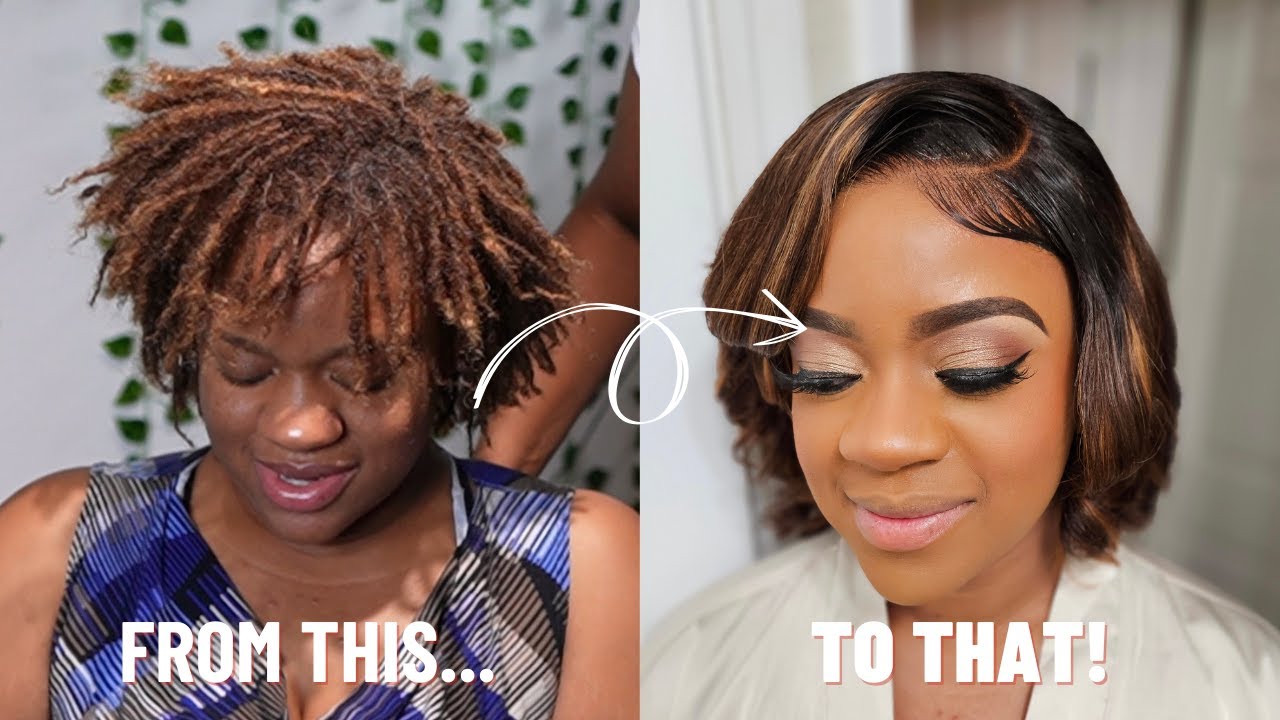 Installing A Lace Wig Over Sister Locs( Tips and Mistakes) - YouTube