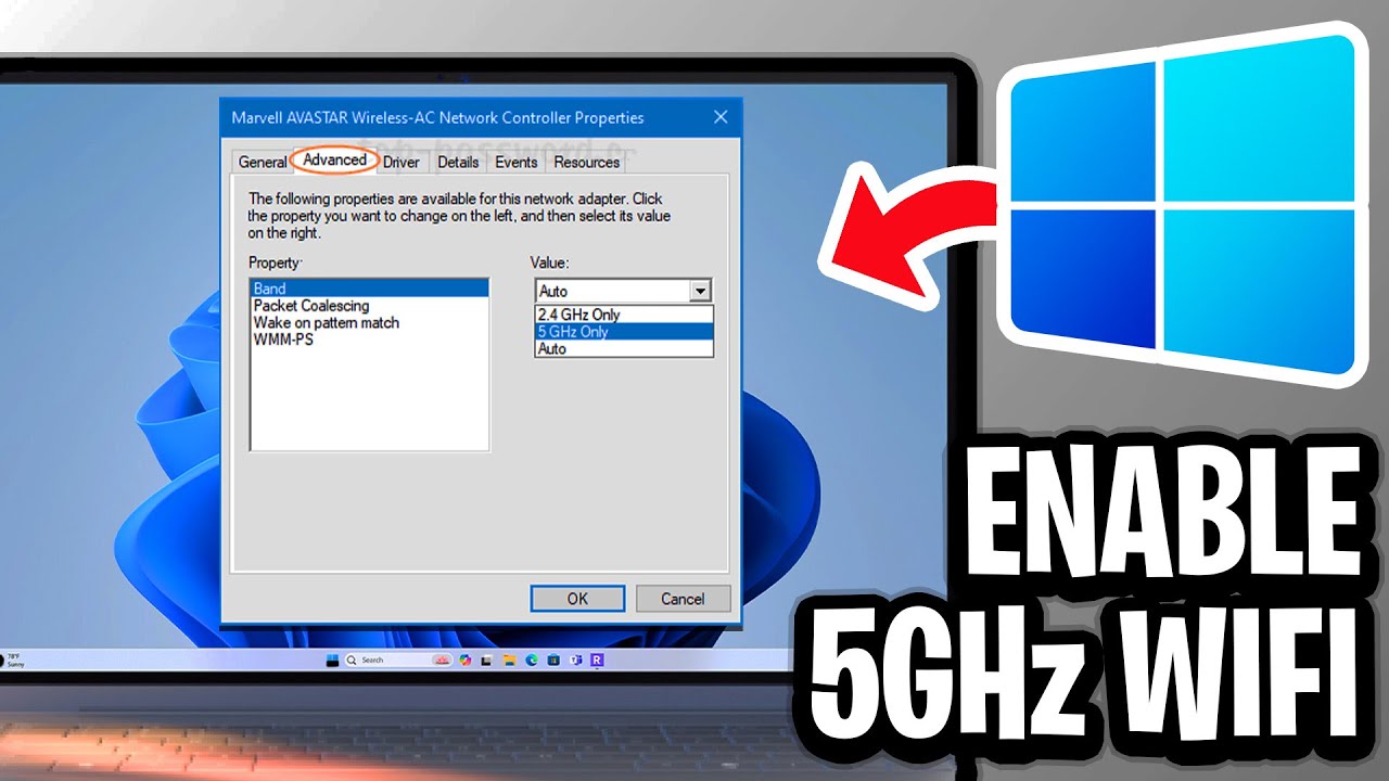 How To Enable 5GHz WiFi On Laptop or PC - Step By Step - YouTube