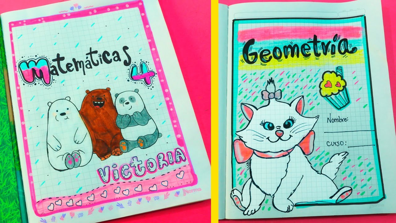 Personaliza tus cuadernos con estas portadas encantadoras / DIY ...