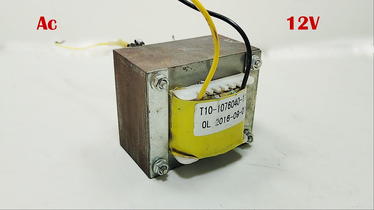 12v adaptor copper coil Ac transformer Light Bulb energy activity - YouTube