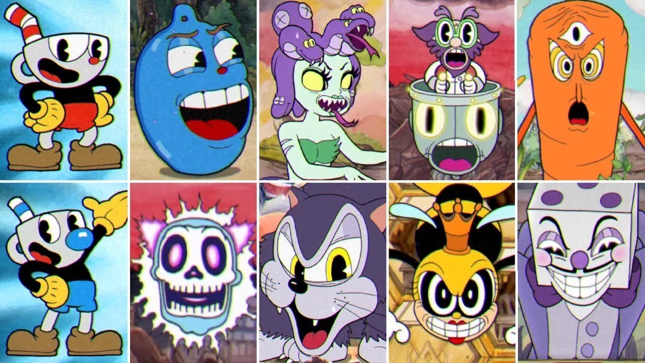 Cuphead - All Bosses - YouTube