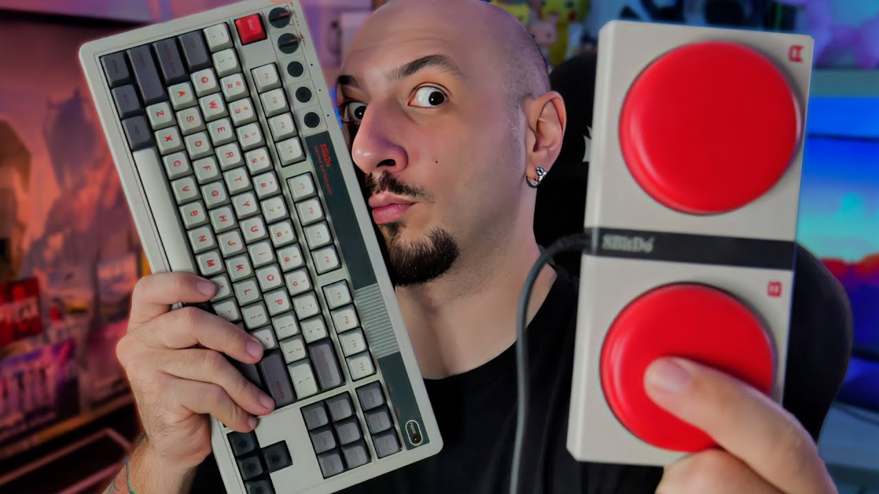 😍 Amo esta cosa!! 🔥 8BITDO NES Retro Mechanical Keyboard 🔥 Teclado para ...