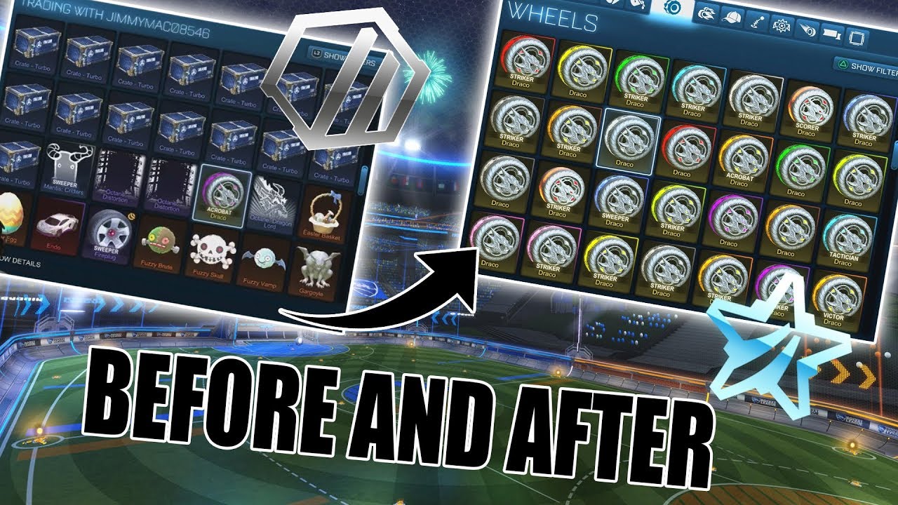 ROCKET LEAGUE 1 YEAR BEFORE AND AFTER ( INVENTORY AND GAME PLAY ...