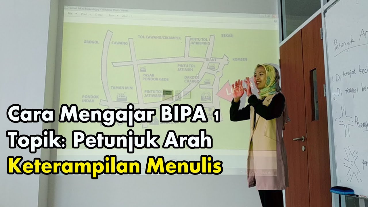Video Pembelajaran BIPA A1, Ket Menulis, Topik Petunjuk Arah - YouTube