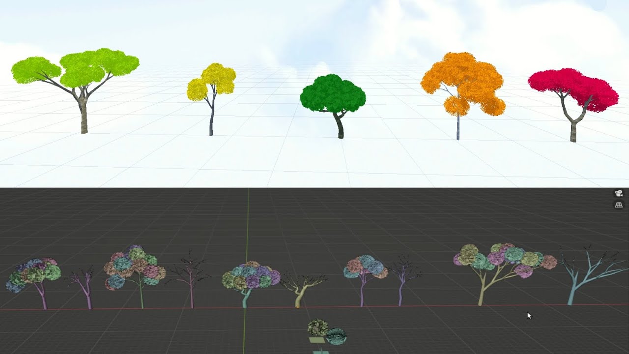 stylized tree in godot 4 showcase - YouTube