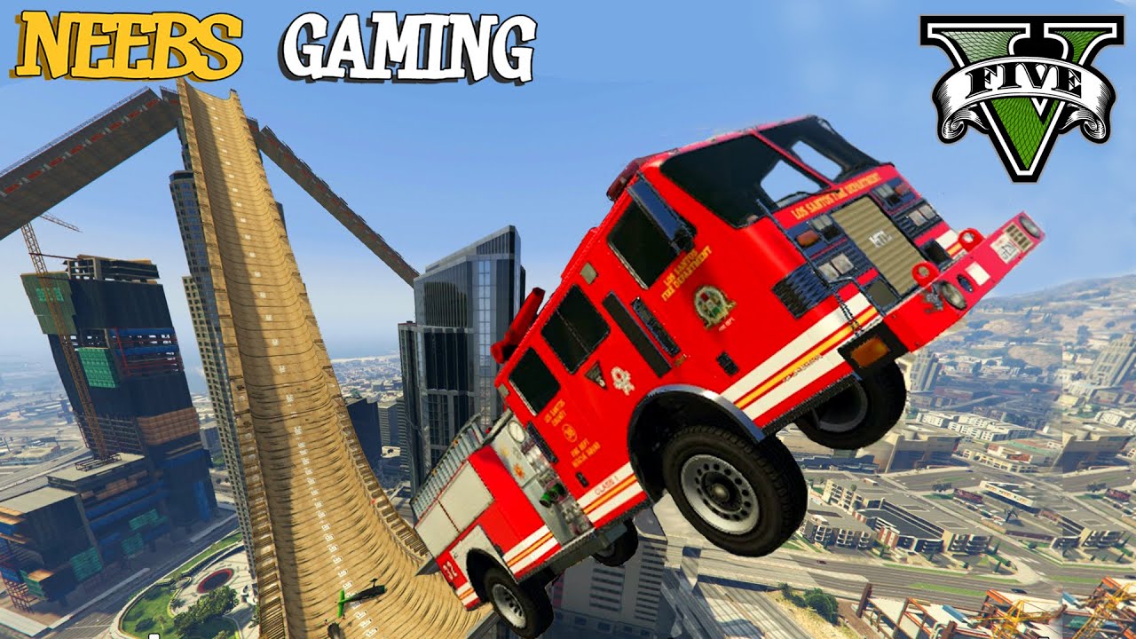 4 MEGA RAMPS - Maze Bank Ramps Mod - GTA 5 Gameplay Video - YouTube
