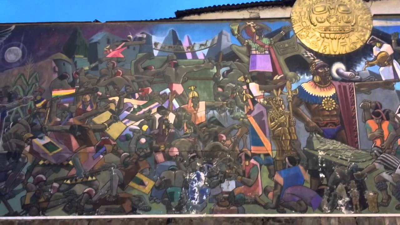 Incredible Mural Tribute to Incas in Cusco, Peru - YouTube