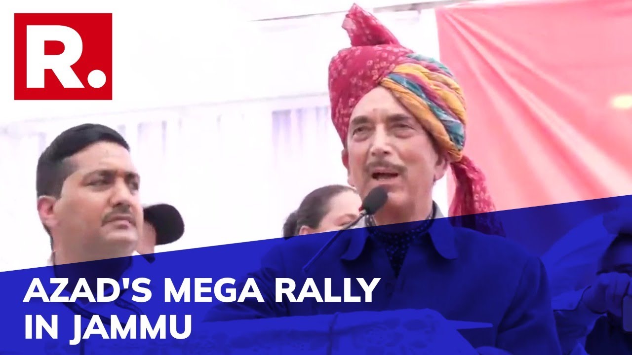 Ghulam Nabi Azad Addresses 1st Rally In Jammu, After Dumping Congress ...