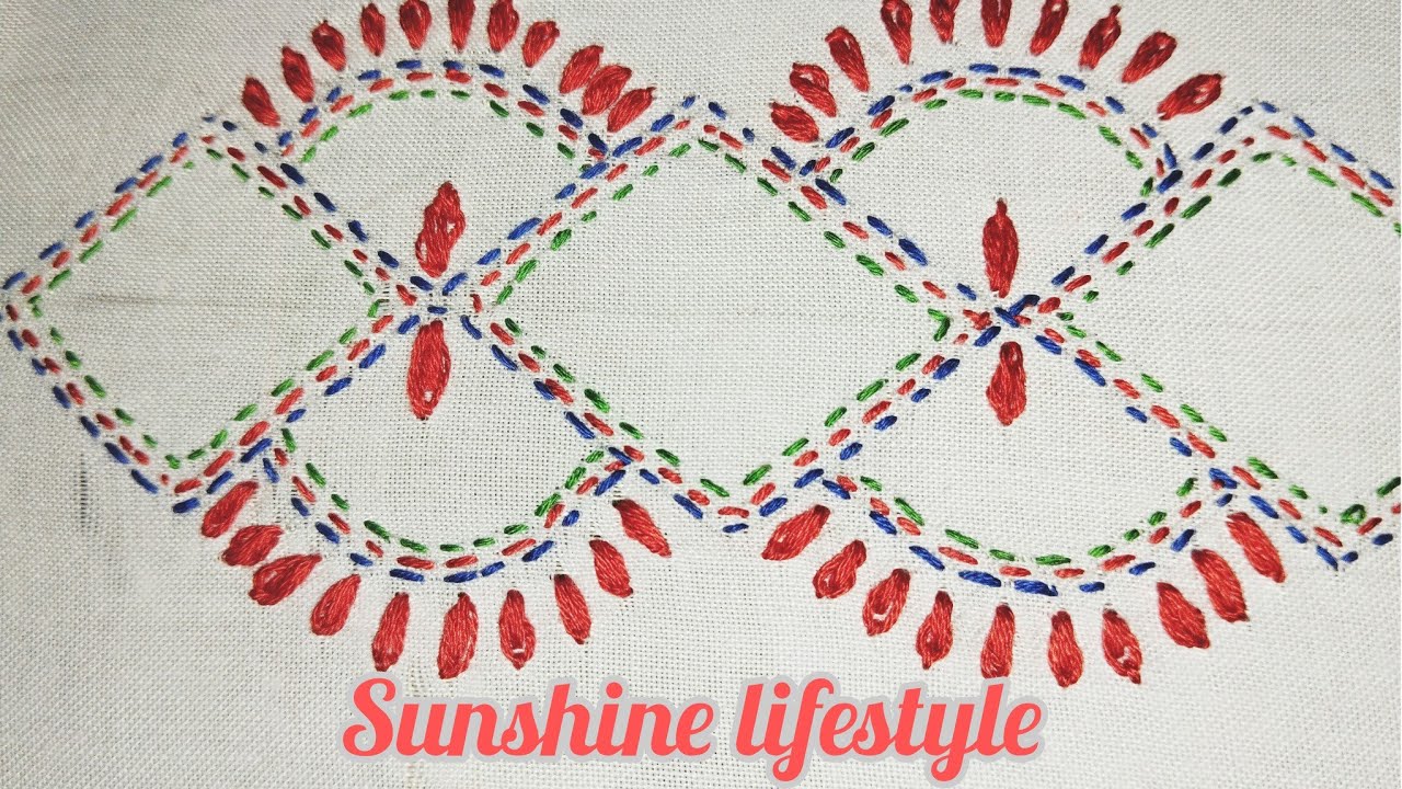 How to make Kacha Tanka Embroidery | Kacha Tanka Embroidery | Kacha ...