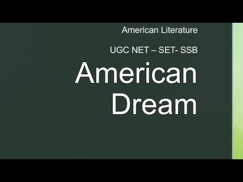 American Dream / American Literature/ explanation with examples - YouTube