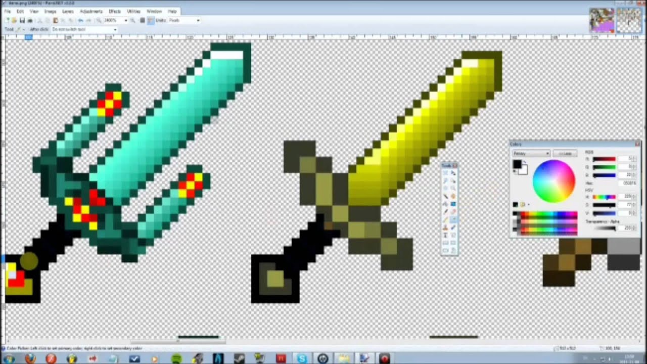 Gold sword timelapse 32x minecraft - YouTube