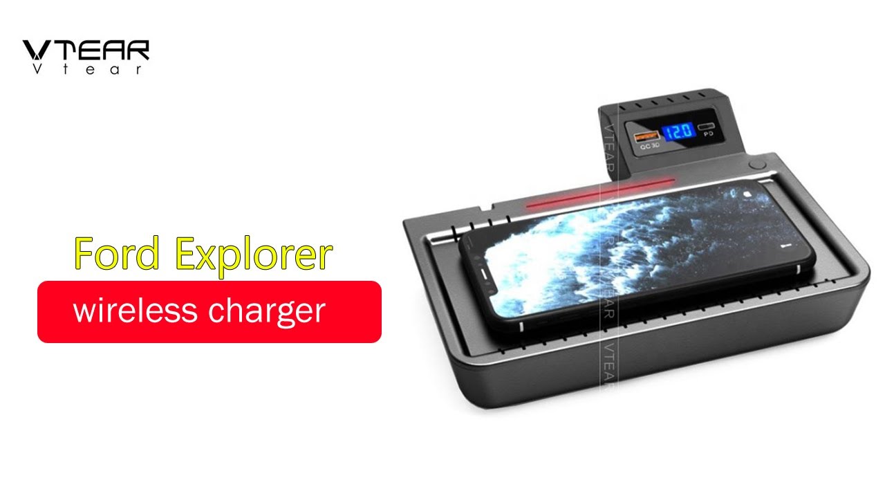 For Ford Explorer Accessories 2023-2020 Qi Car Fast Wireless Charger ...