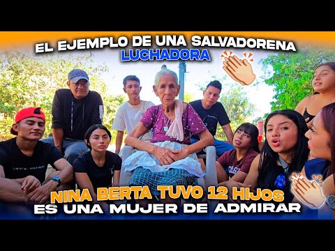 NIÑA BERTA es una mujer de admiración y respeto a su edad tiene espíritu JOVEN. TUVO 12 hijos