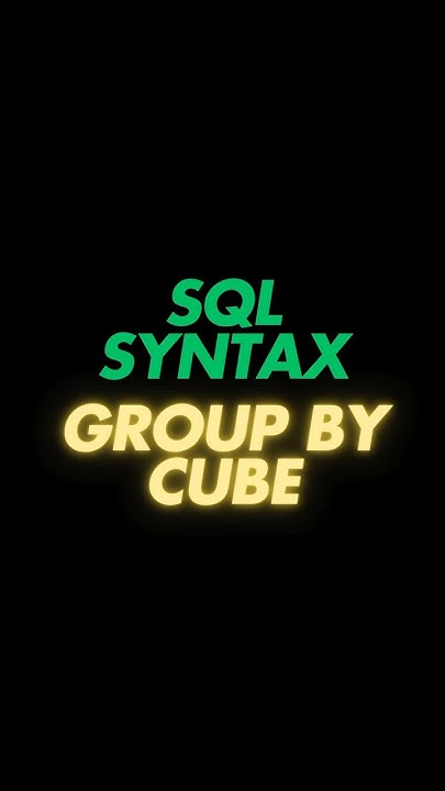 How to Use GROUP BY CUBE in SQL - YouTube