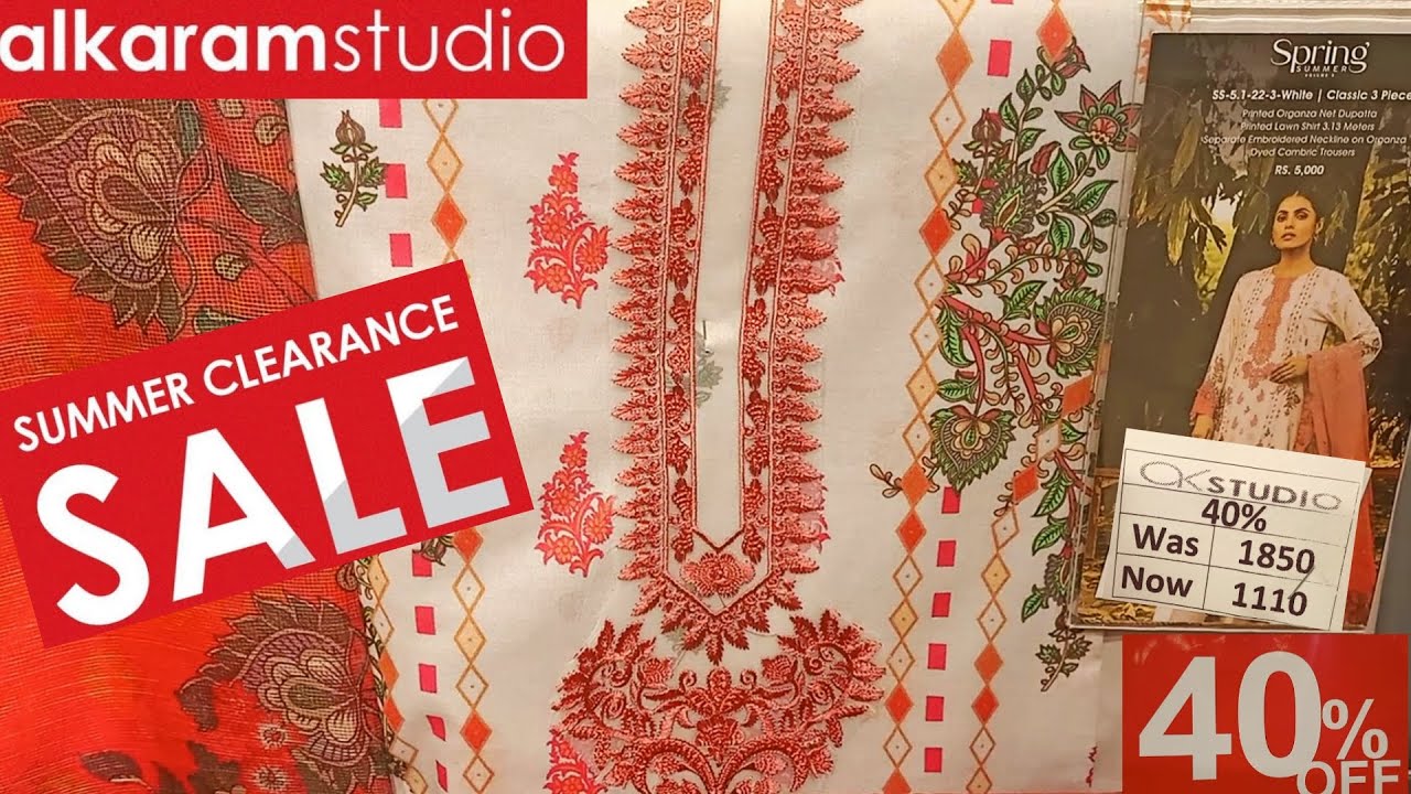 Alkaram studio End Of Summer sale Starting Rs 1110 only - YouTube
