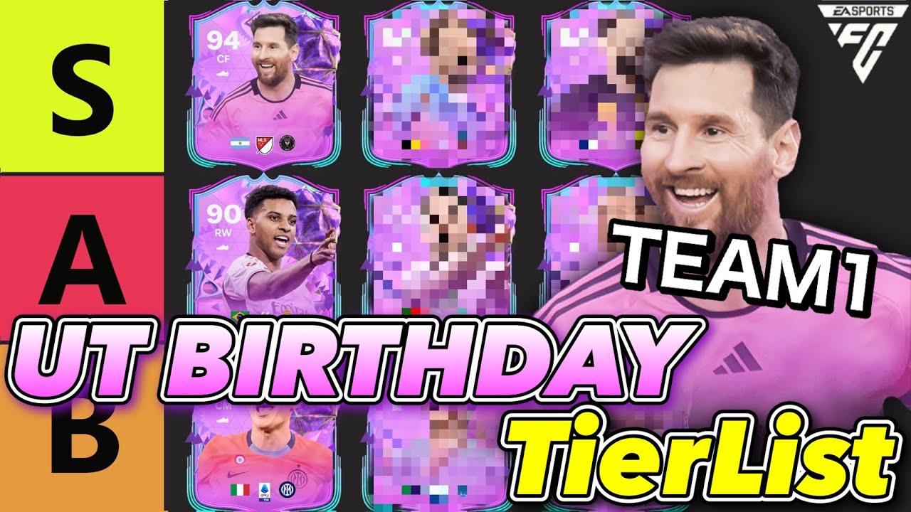 【FC24】ULTIMATE BIRTHDAY Team1全選手評価TIERLIST！【UTバースデー】【ティアリスト】 - YouTube
