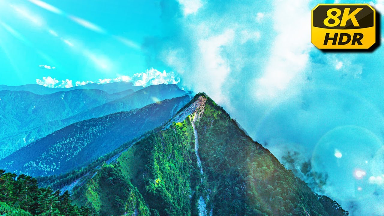 [8K HDR] Amazing Beautiful mountain view Relaxing Music, Hiking to Mt ...