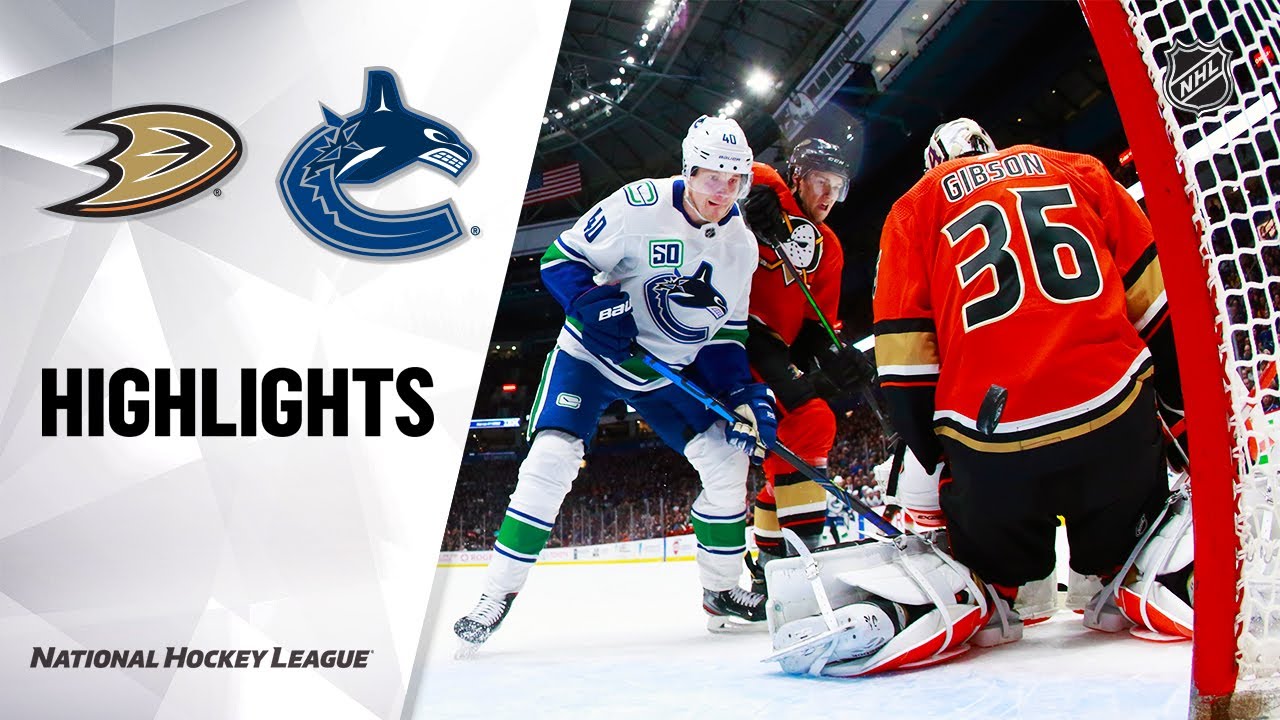 NHL Highlights | Ducks @ Canucks 2/16/20 - YouTube
