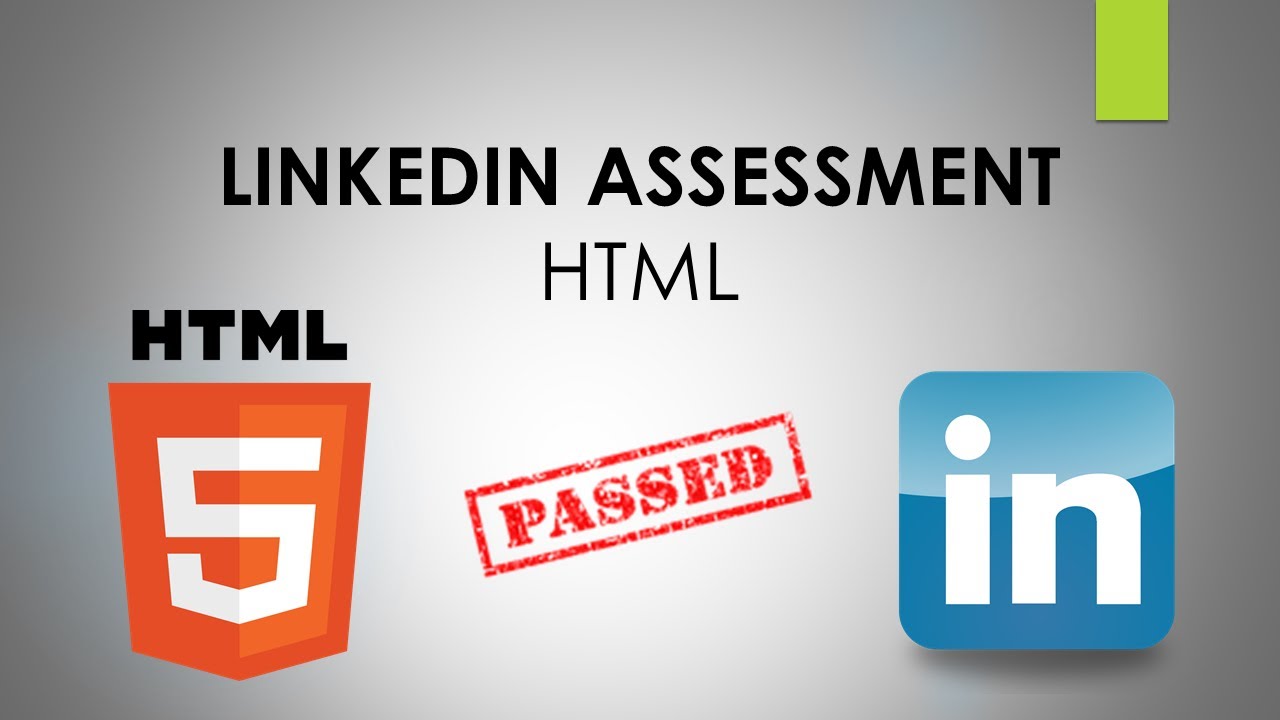 HTML LinkedIn Assessment PASSED YouTube html-linkedin-assessment-passed-youtube