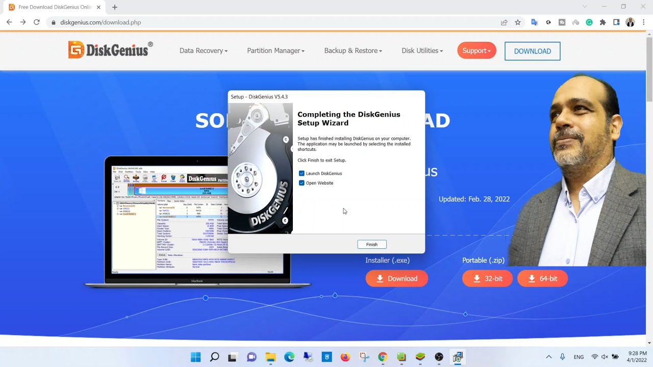 Download and install DiskGenius Disk drive tool - YouTube