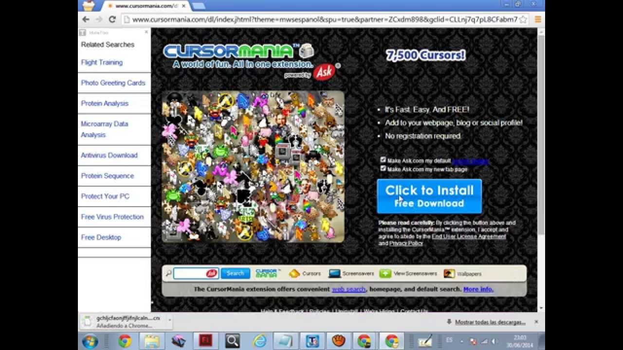 como descargar cursormania - YouTube