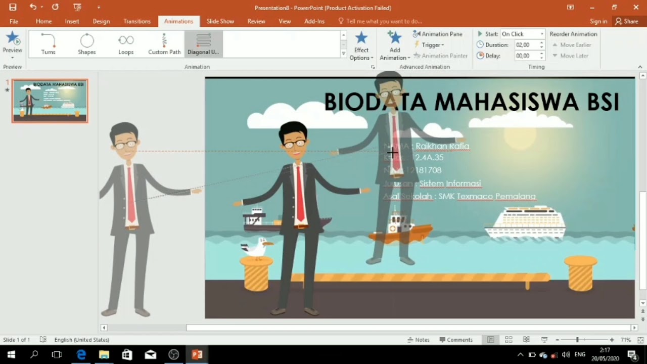 Tutorial Animasi Power Point sederhana mudah di praktekkan - YouTube