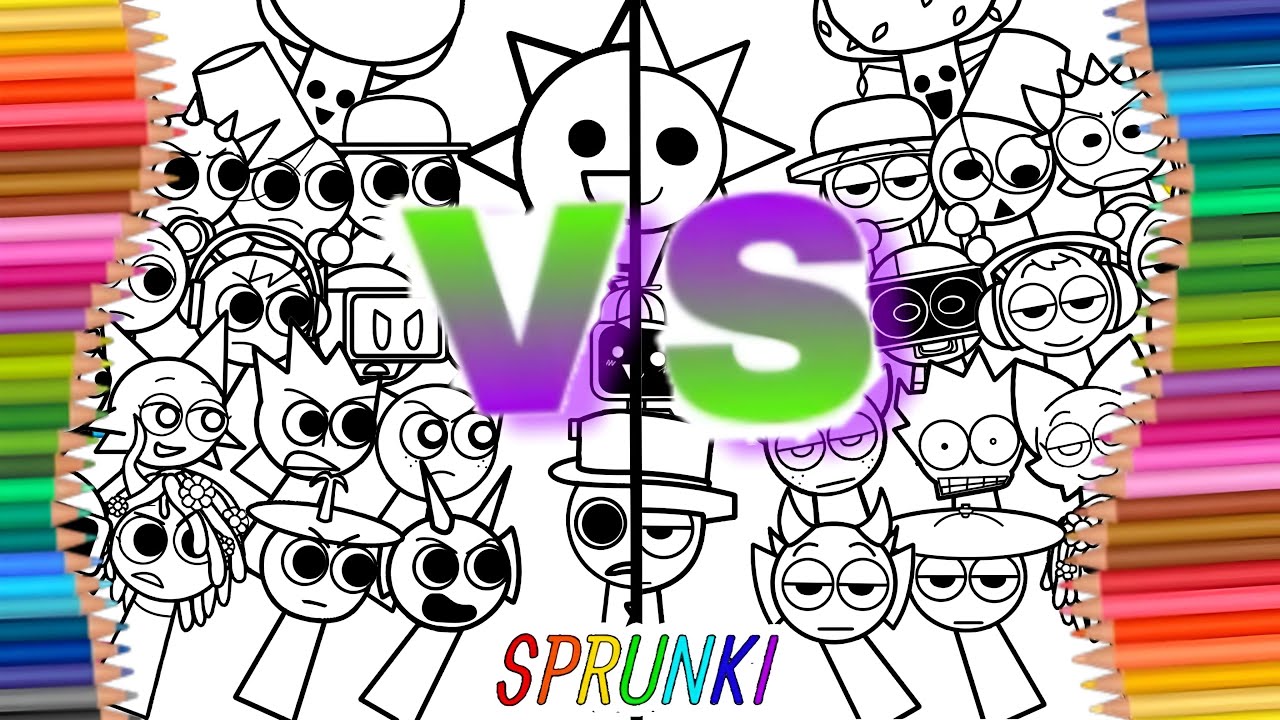 Sprunki New Big Coloring Pages How to Color ALL Original Sprunki vs ...