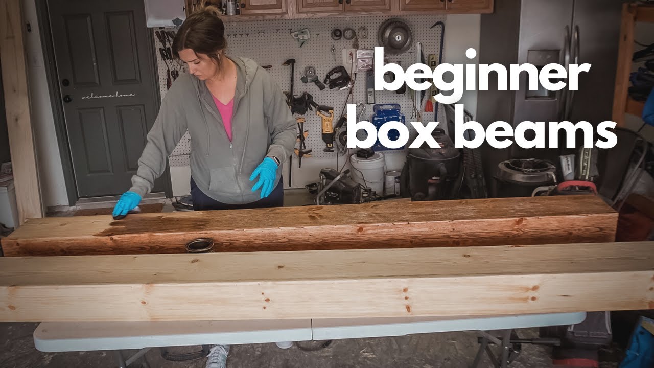 DIY BOX BEAMS FOR BEGINNERS + REPLACING MY OUTDATED LIGHTS | Hallway ...
