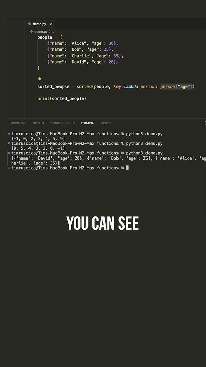 Sorting lists in Python🐍 - YouTube
