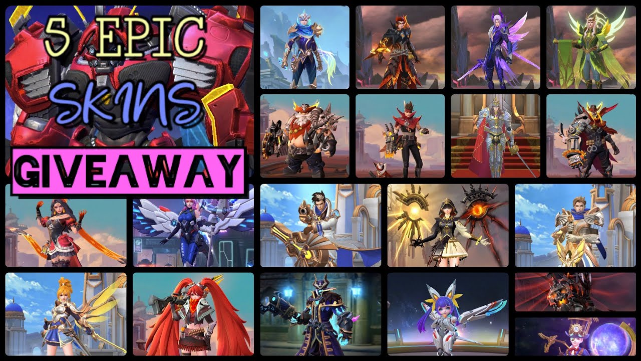 5 EPIC SKINS FOR MILESTONE GIVEAWAY EVENT | MOBILE LEGENDS | MLBB - YouTube