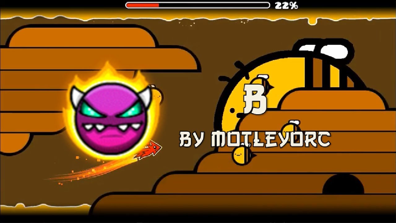 Geometry Dash - "B" (Medium Demon, 2 Coins) by Motleyorc - YouTube